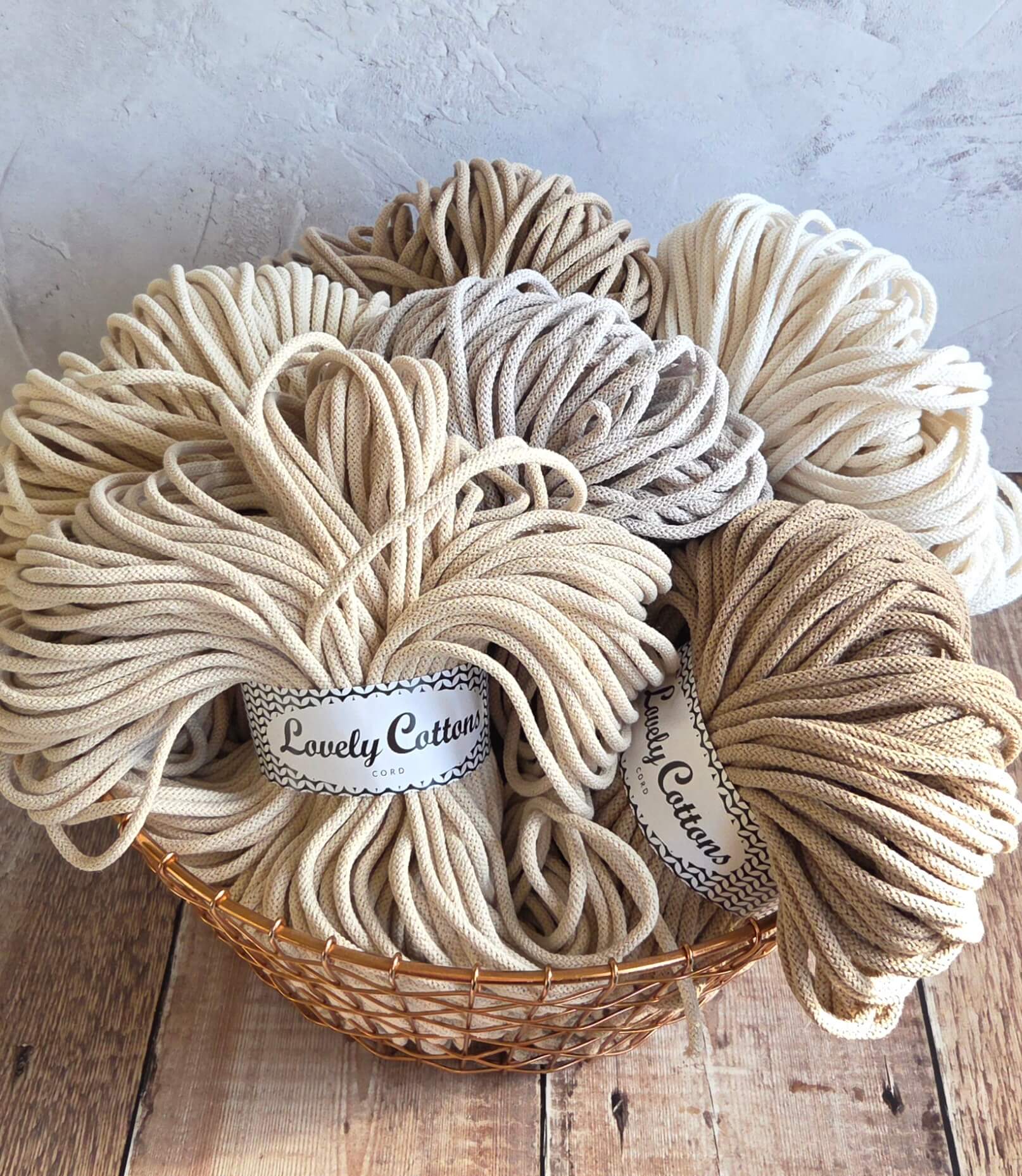 5mm Braided Soft All-Cotton Cords – Lovely Cottons UK